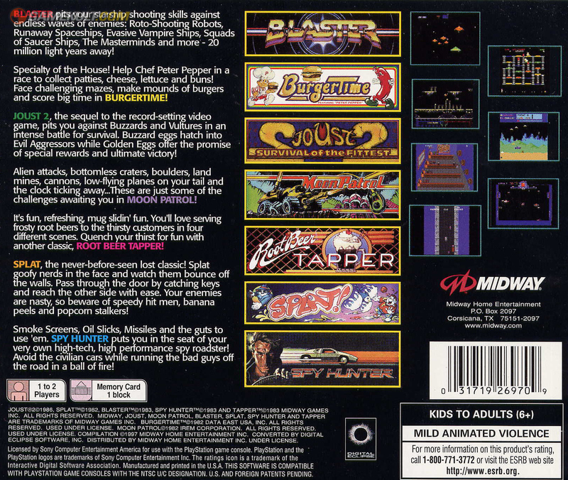 ARCADE'S GREATEST HITS - THE MIDWAY COLLECTION 2 (NTSC-U) - BACK