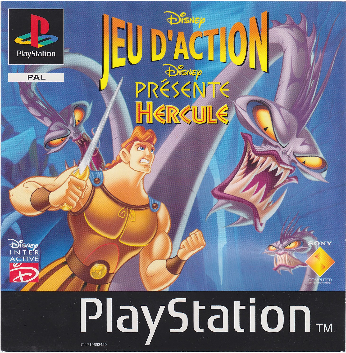 Disney's Hercule (Hercules) PSX Front cover PAL | Playstation, Hercules ...